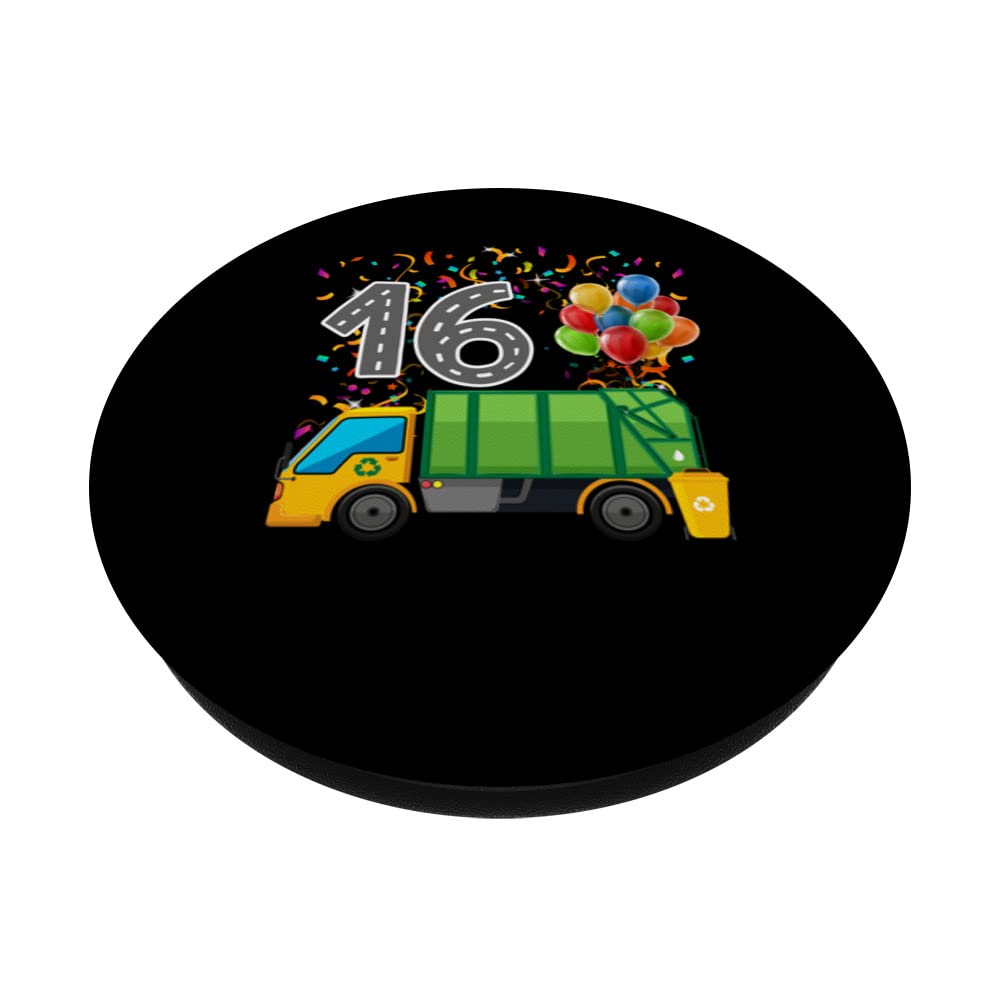 Happy 16 Waste Picker Dumpster Garbage Truck PopSockets Swappable PopGrip