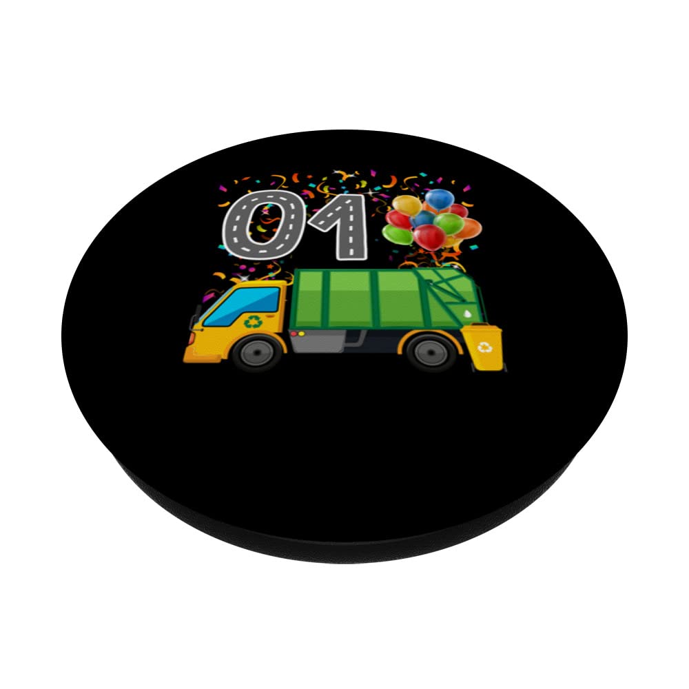 Happy O1 Waste Picker Dumpster Garbage Truck PopSockets Swappable PopGrip