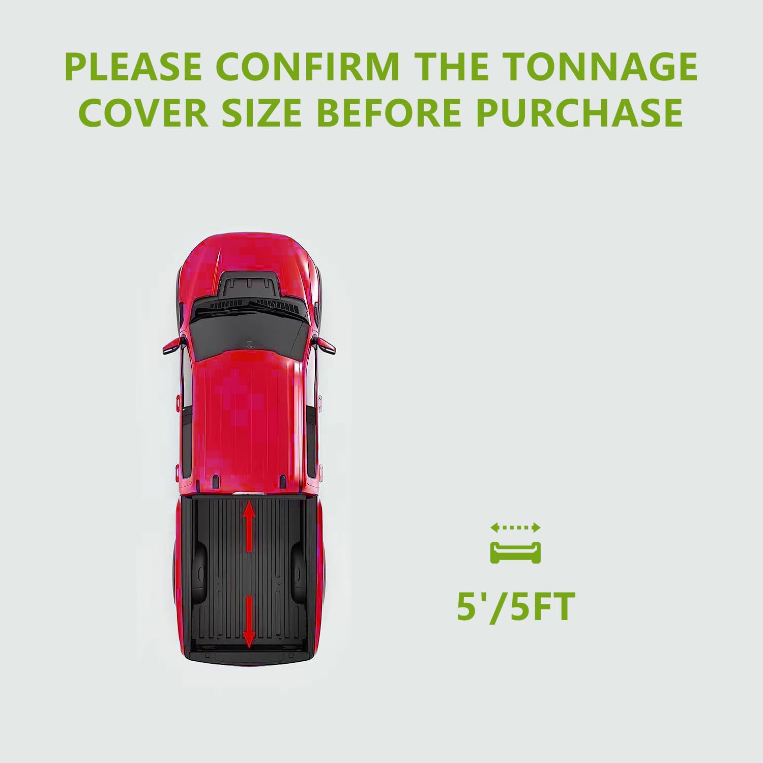 Lotyjonkk Soft Roll-up Truck Bed Tonneau Cover Compatible with 2016-2023 Toyota Tacoma SR5 Access cab 5'/60.5" Bed JG103