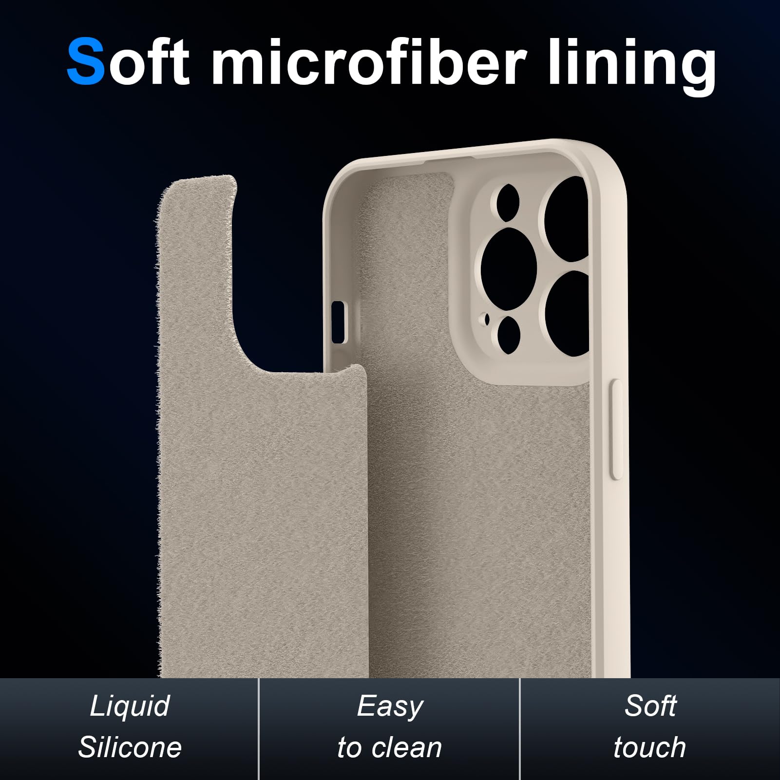 CMYFUTNG for iPhone 13 Case,[Silky Touch Premium Liquid Silicone][Camera Protection] [Soft Anti-Scratch Microfiber Lining],Slim Soft Shockproof Phone Case,White 1-ip13-02