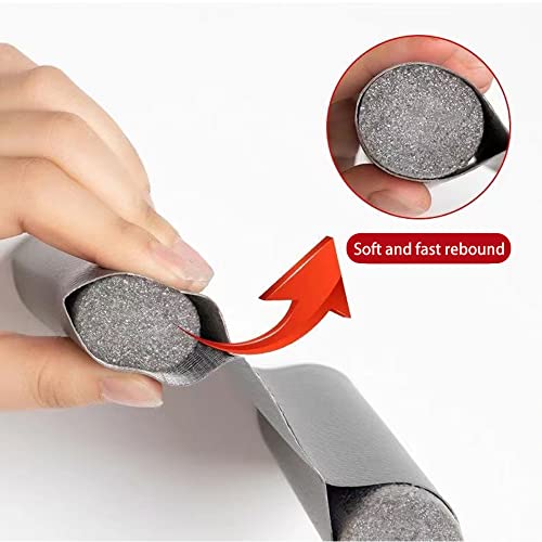 Door Draft Stopper 37 Inch Weather Stripping Blocker, Double Sided Door Draft Guard, Adjustable Door Bottom Stopper Dust-Proof, Draft-Proof, Water-Proof (White)