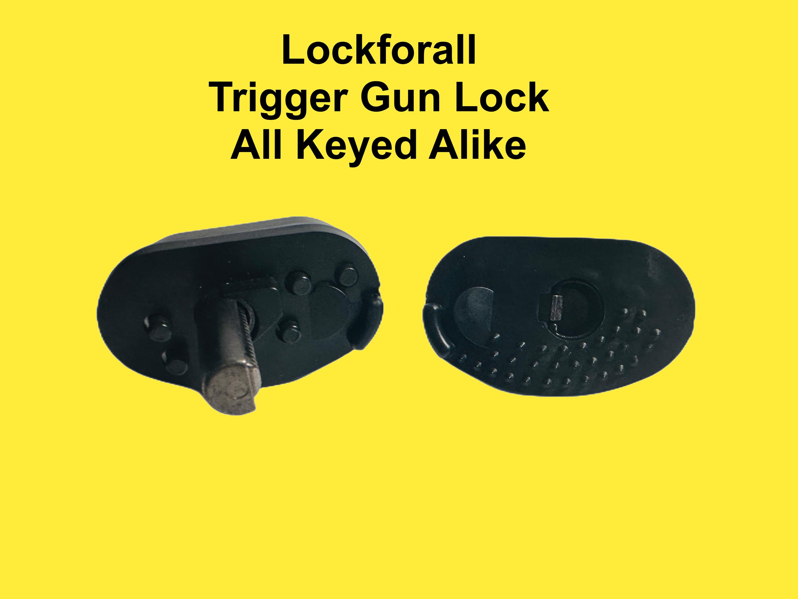 Lockforall Gun Trigger Lock with Keys, Keyed Alike Universal Trigger Gun Locks Easy-Carry 1 Key Lock for BB Gun, Rifles, Shotgun, Handgun, Pistol (Black*5)