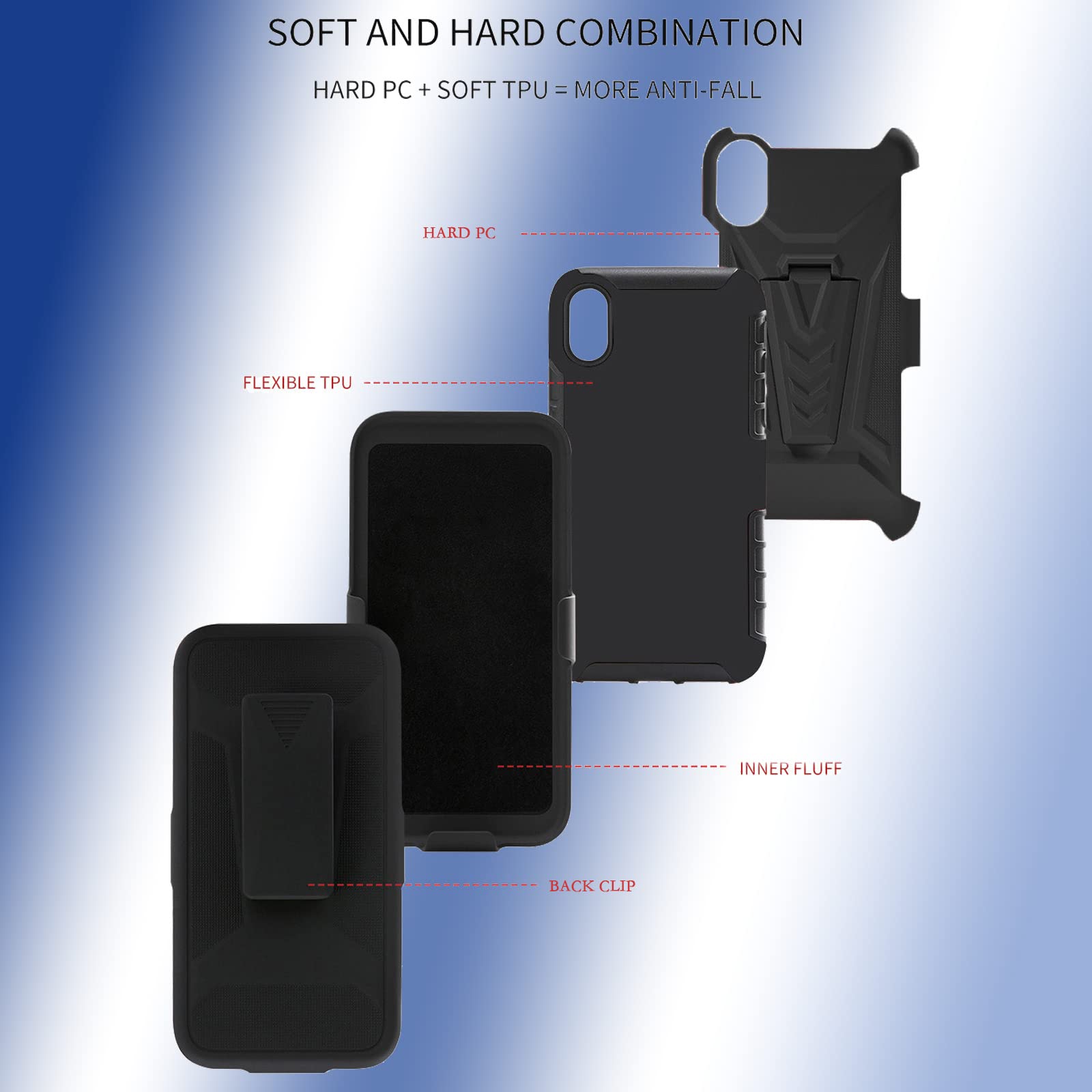 YSNZAQ Swivel Belt Clip Case for Samsung Galaxy A04, Heavy Duty Shockproof Protective Phone Cover with Built-in Kickstand for Samsung Galaxy A04 JG Black Black