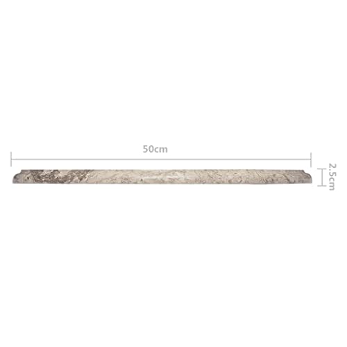 YUHI-HQYD Table Top,Dining Table,Round Table Top,for Kitchen,Dinner Room, Gray 19.7"x1" Marble