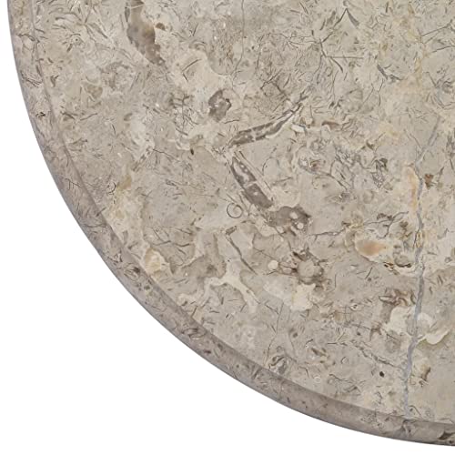 YUHI-HQYD Table Top,Dining Table,Round Table Top,for Kitchen,Dinner Room, Gray 19.7"x1" Marble