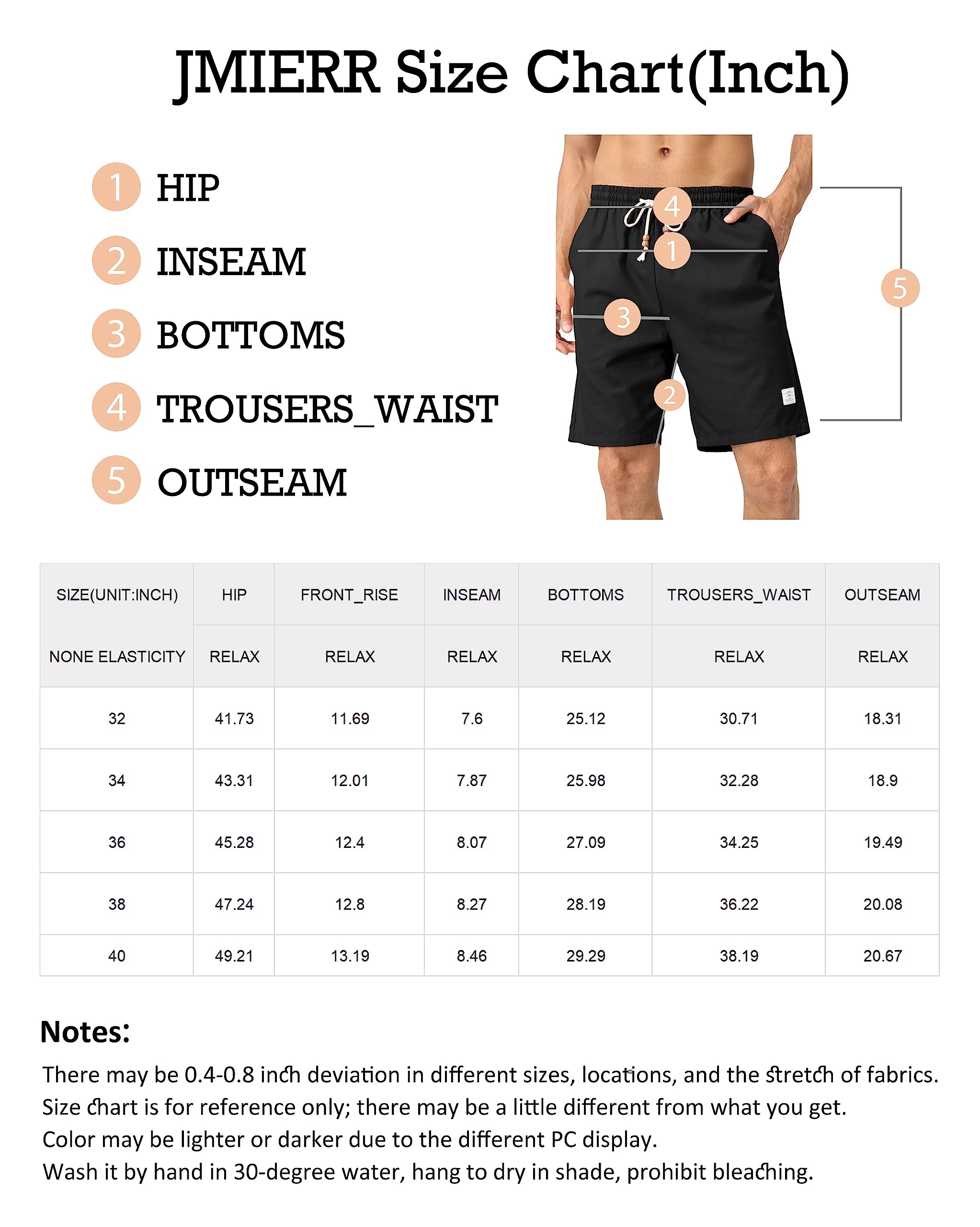 JMIERR Men Shorts Linen Cotton Casual Classic Fit Flat Front Elastic Waist Drawstring Lightweight Summer Beach Shorts for Men US 34 (Medium) Blue