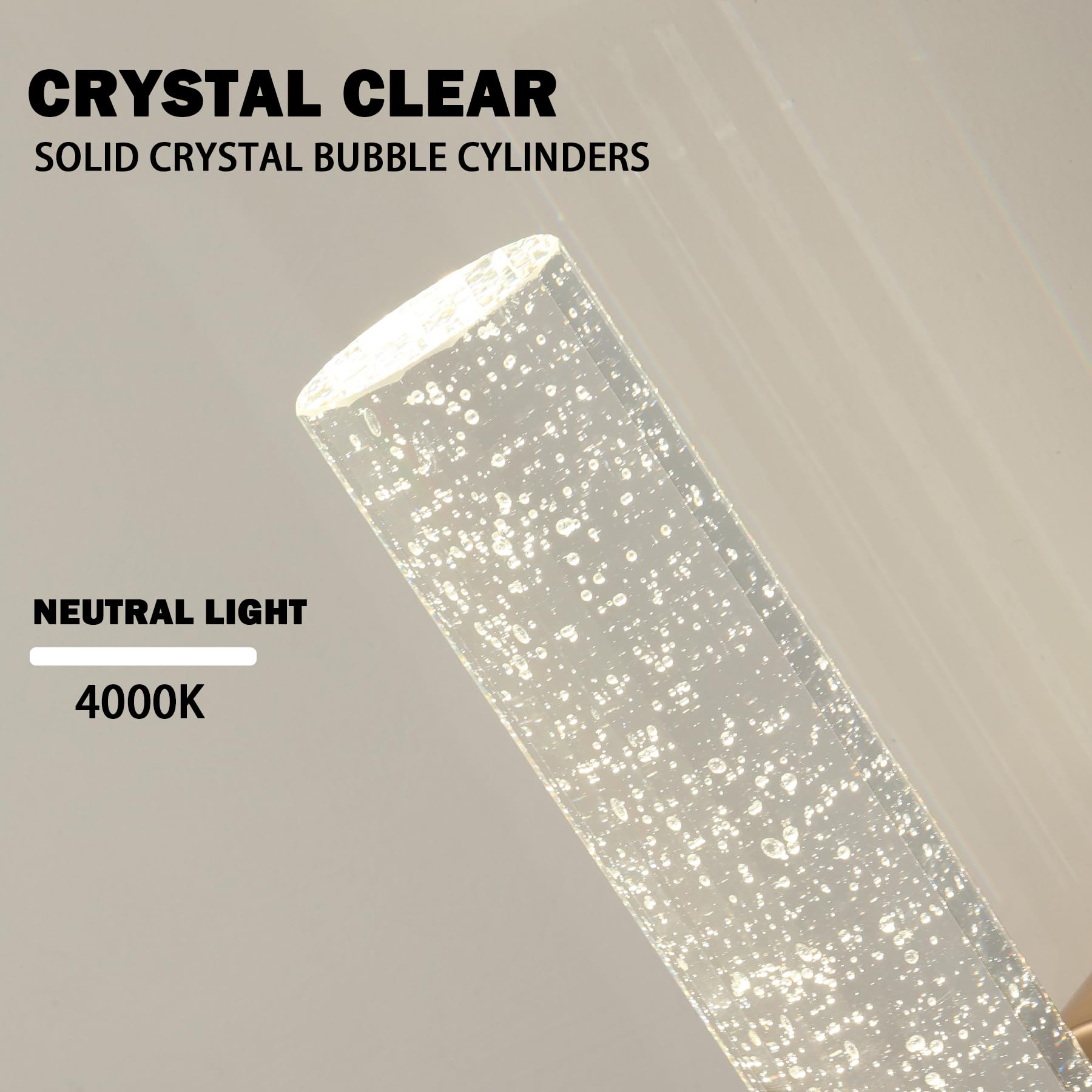 YZMARYT Wall Sconces Set of Two, Gold Wall Sconce, 11inch Wall Sconces Indoor, Bathroom Sconce, Bubbled Crystal Glass 10W Bathroom Vanity Light, Suitable for Bathroom, Hallway, Bedroom (Set of 2)
