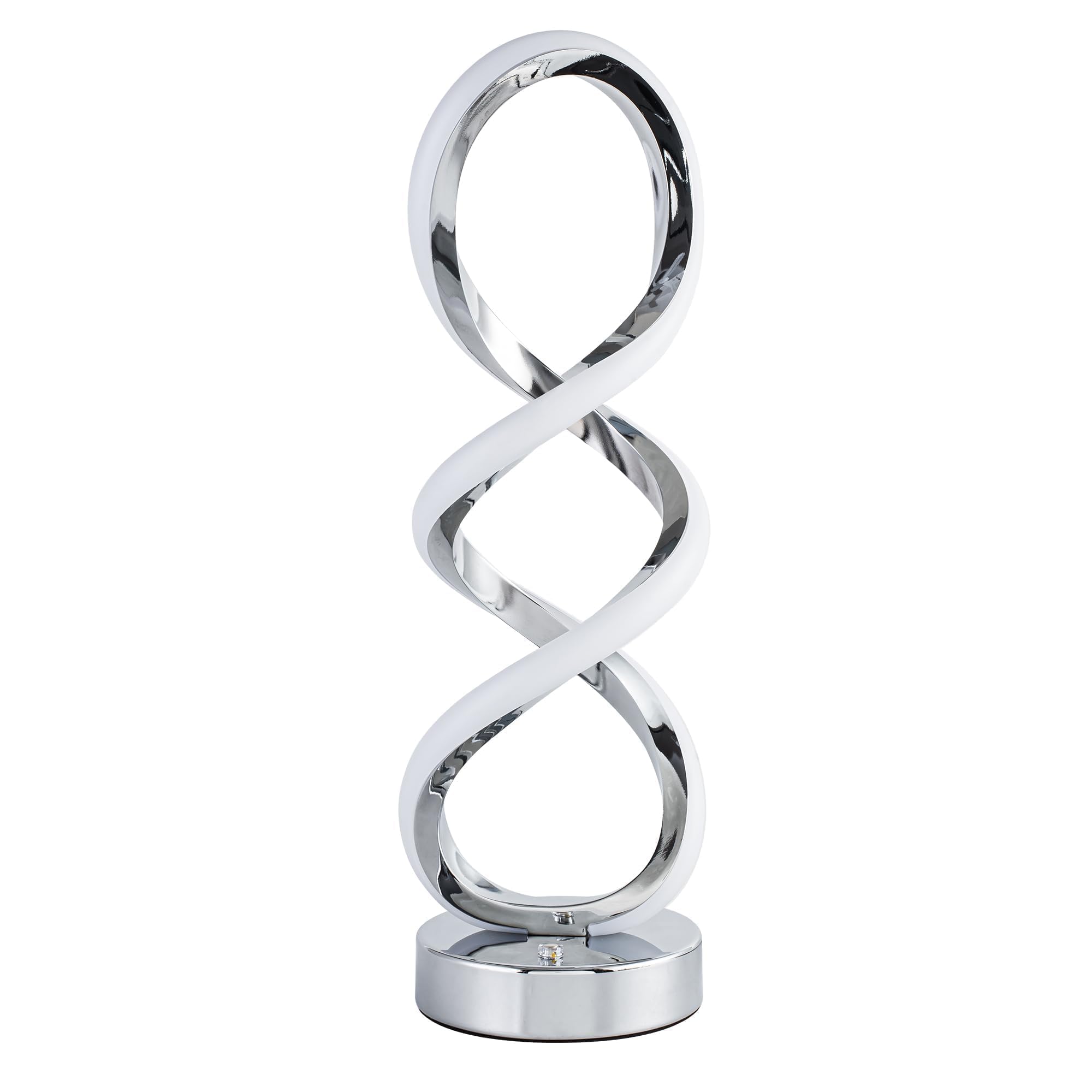 Adebime Modern Spiral RGB Table Lamp, Touch Dimmable Bedside Lamp, 7 Colors 10 Light Modes Spiral Design Table Lamp, Unique Nightstand Lamp for Living Room, Bedroom, Cool Lamps
