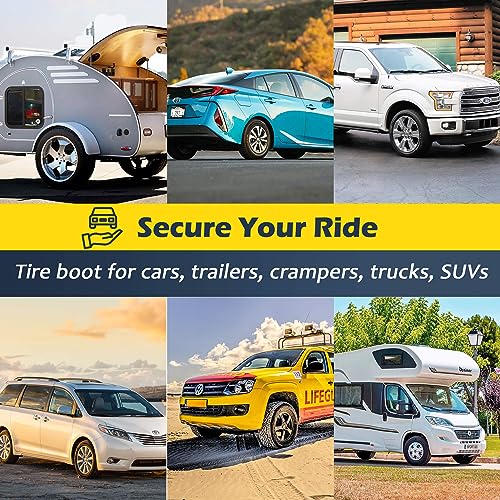 Tevlaphee Wheel Lock - Car Boot Anti-Theft Trailers Wheel Clamp Lock Parking Boot for Cars, Trucks, SUVs, Campers