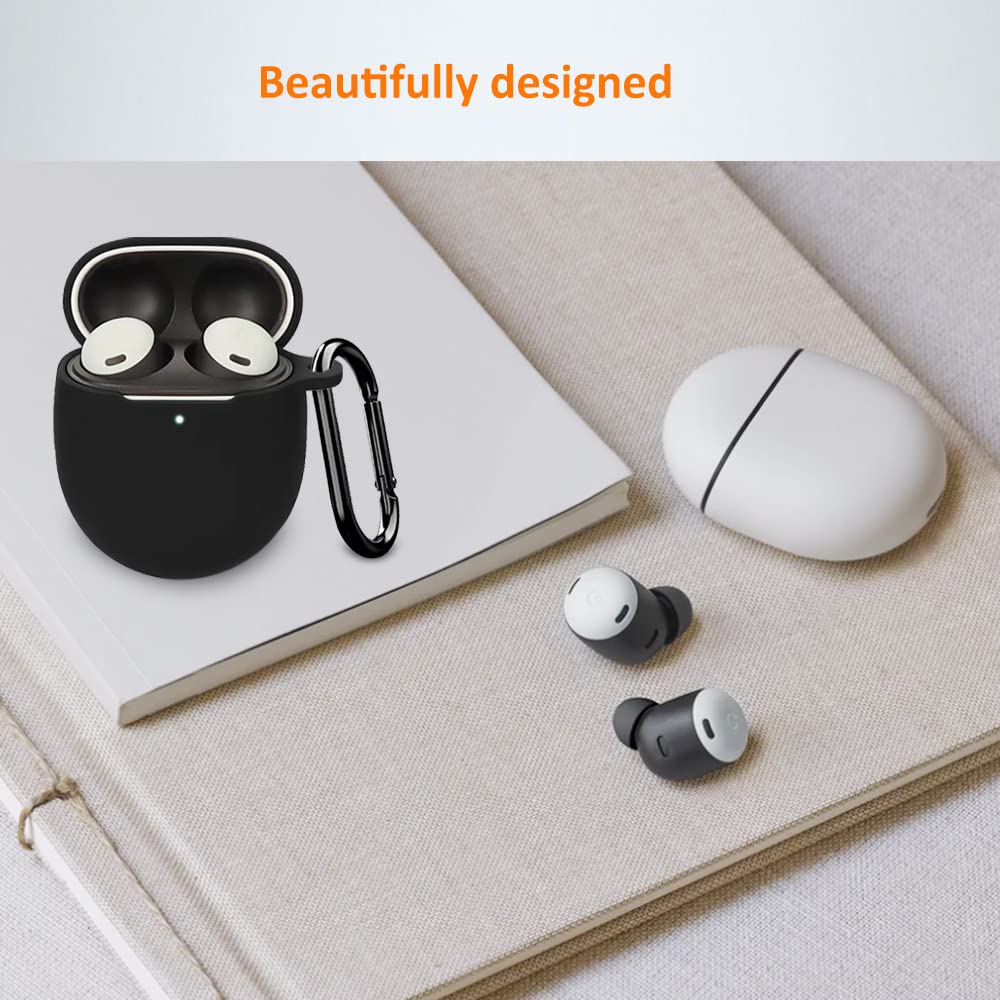 3 Pack | AutoSonic Case Designed for Google Pixel Buds Pro | Soft Silicone Material, Protective Pixel Earbuds Skin | Black, White and Green