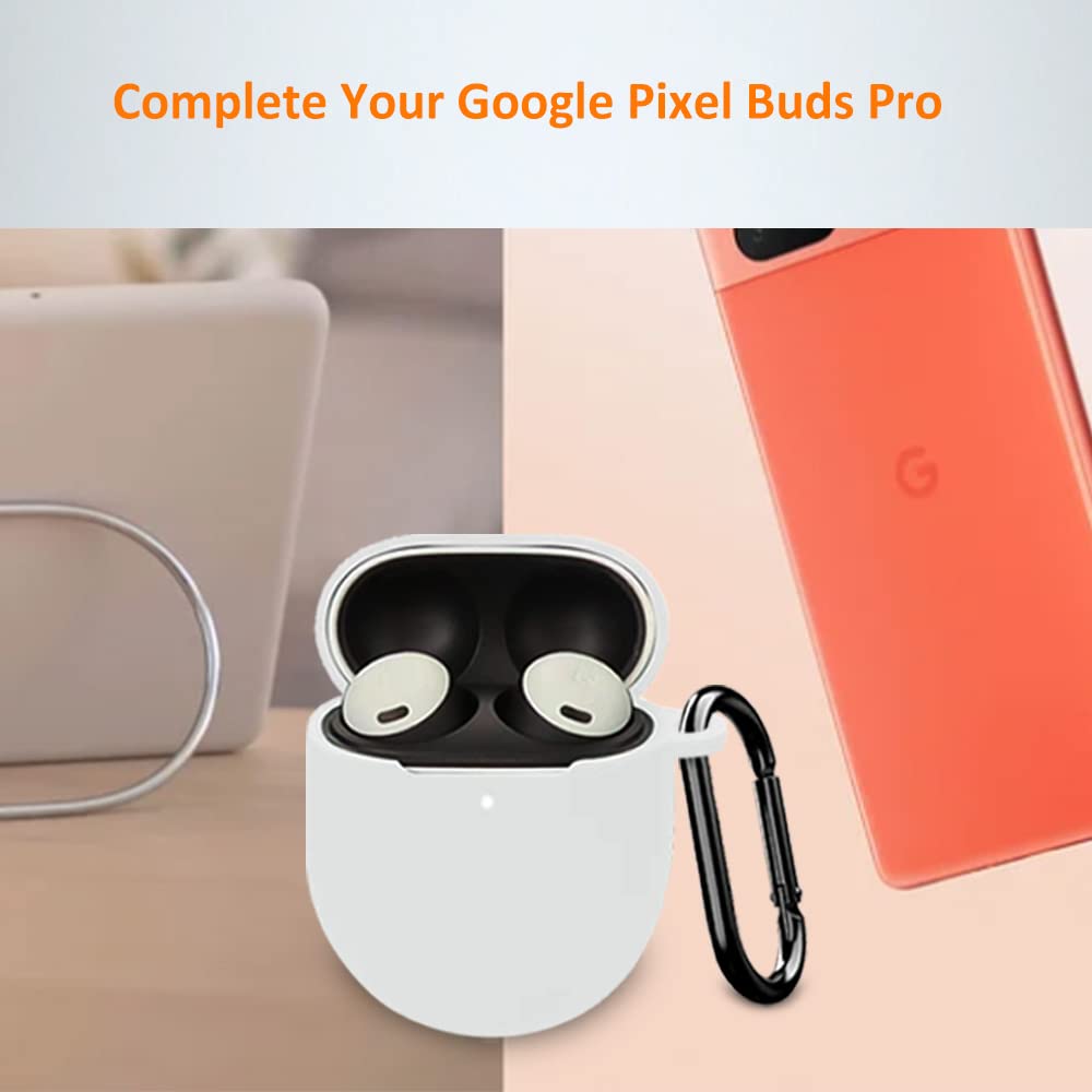 3 Pack | AutoSonic Case Designed for Google Pixel Buds Pro | Soft Silicone Material, Protective Pixel Earbuds Skin | Black, White and Green