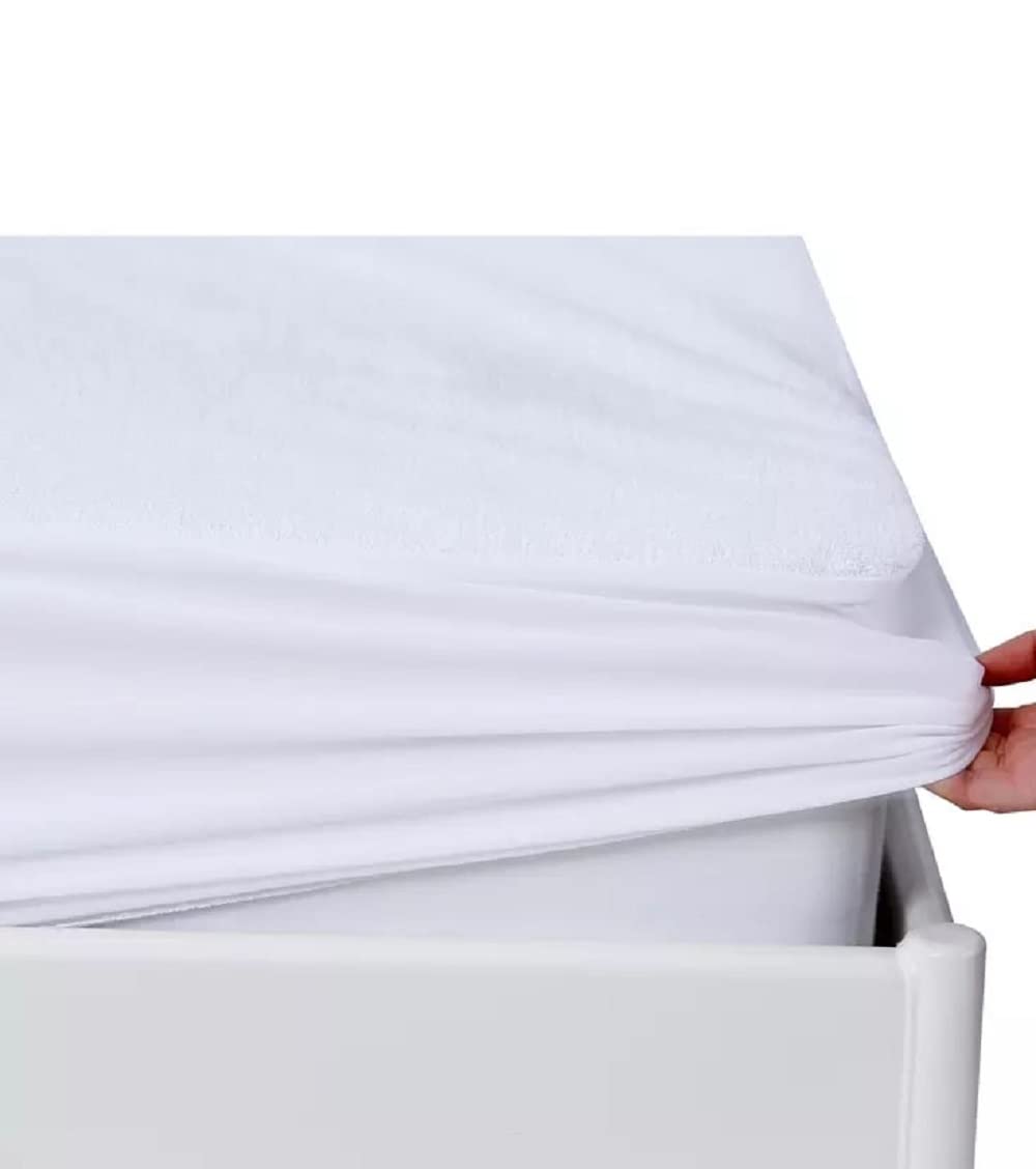 Vinyl Plastic Mattress Protector Fitted Sheet Style Waterproof Mattress Cover Breathable - Bed Wetting and Spill Protection for Mattress Fits a Mattress Up to 11.5" Deep (Twin 76" x 39" x 11.5" Deep)