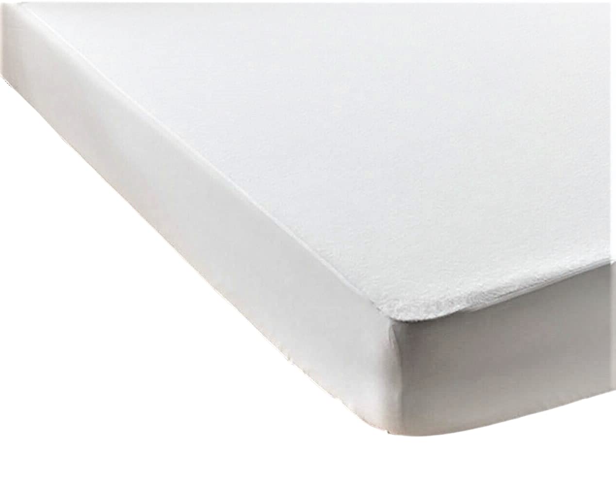 Vinyl Plastic Mattress Protector Fitted Sheet Style Waterproof Mattress Cover Breathable - Bed Wetting and Spill Protection for Mattress Fits a Mattress Up to 11.5" Deep (Twin 76" x 39" x 11.5" Deep)