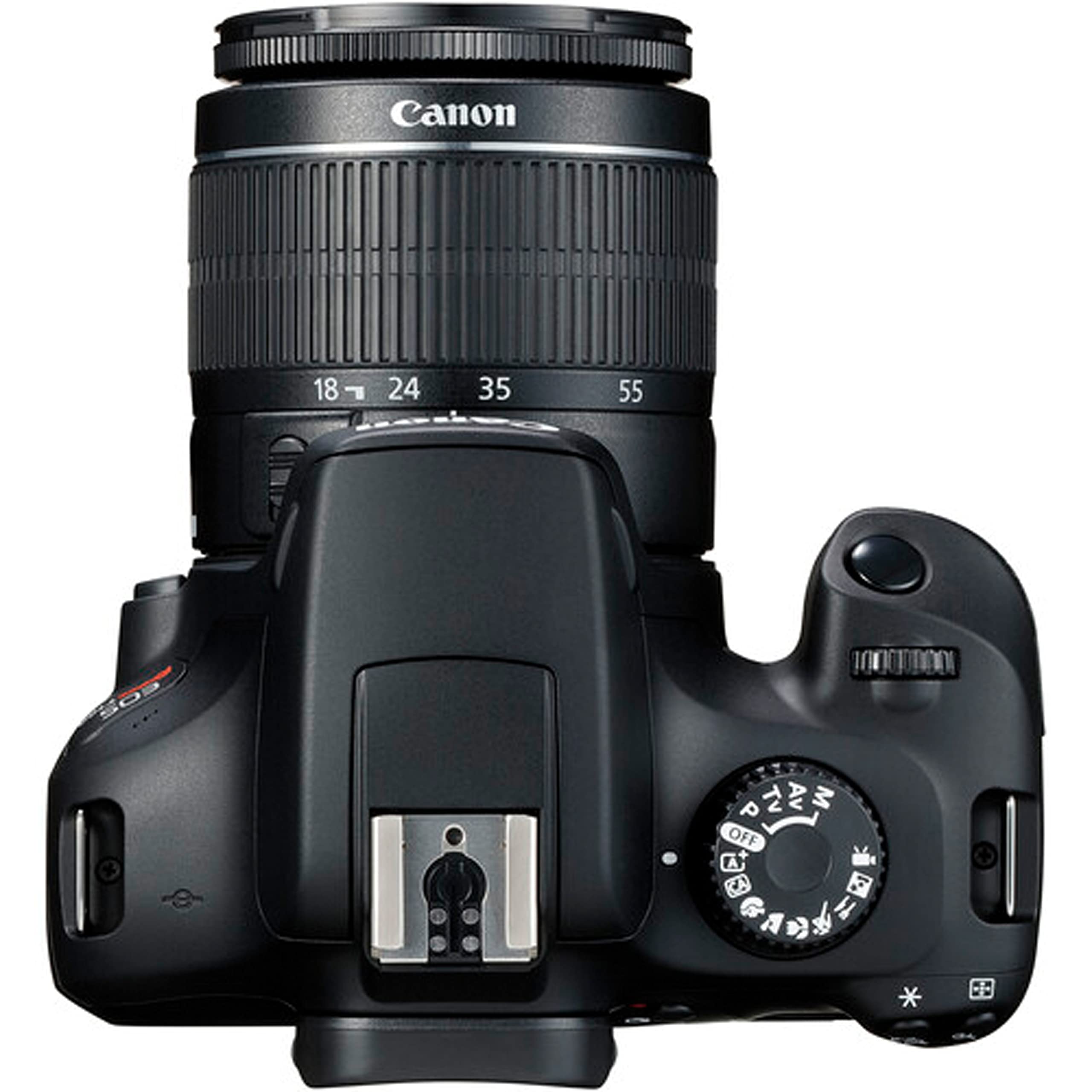Canon EOS Rebel T100 DSLR Camera w EF-S 18-55mm f/3.5-5.6 III Lens + 2X 64GB Memory + Case + Filters + Tripod + More (35pc Bundle) (Renewed)
