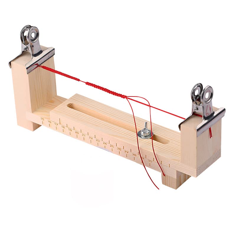 DENZIQ Wooden Bracelet Maker, Wooden Bracelet Jig Maker with 2 Clips, Adjustable Paracord Jig Bracelet Maker U Shape Wooden Frame Bracelet Jig Kit DIY Wristband Rope Knot Braided Fixing Tools