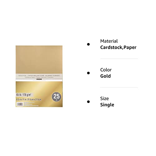 Recollections Gold Foil 65lb Cardstock Paper (Single)