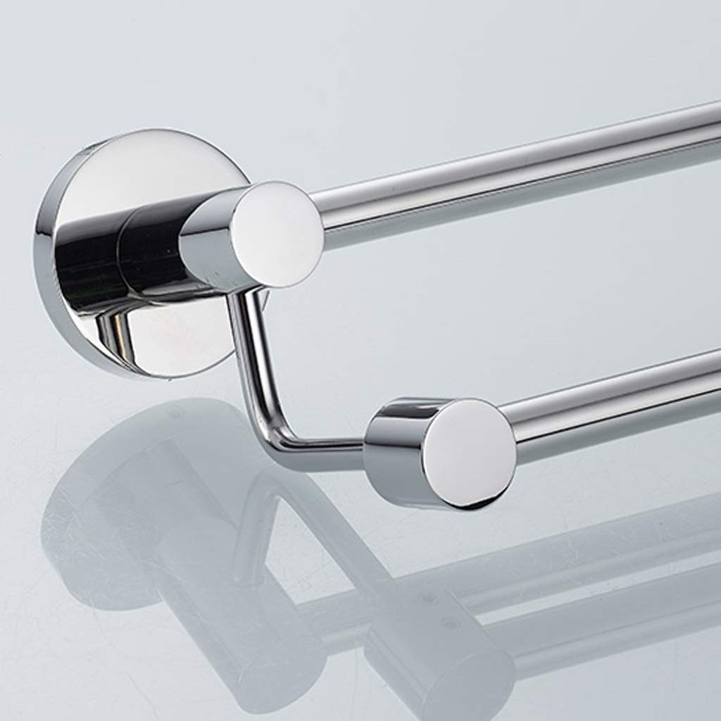 INDYAH Towel Racks，Double Tea Towel Holder for Hanging Over The Kitchen Cupboard Door - Towel Rack - Also Suitable As a Bath Towel Holder - Stainless Steel Wall Mounted