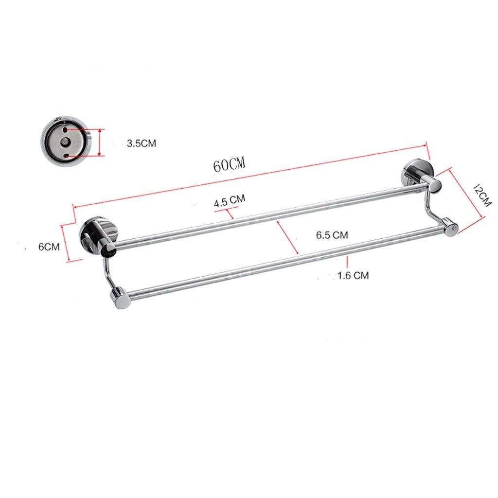 INDYAH Towel Racks，Double Tea Towel Holder for Hanging Over The Kitchen Cupboard Door - Towel Rack - Also Suitable As a Bath Towel Holder - Stainless Steel Wall Mounted