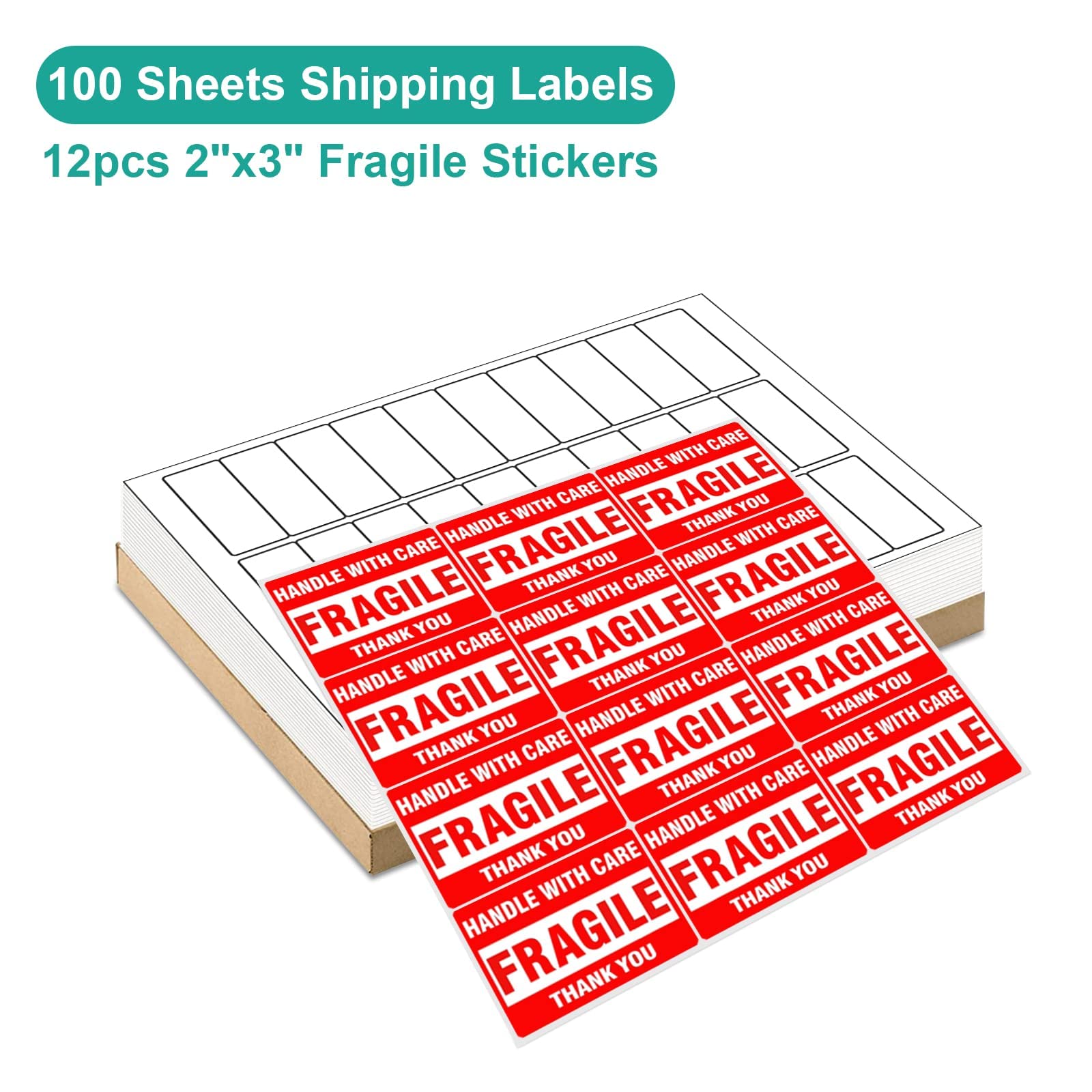 MFLABEL Address Labels, 1" x2-5/8 Mailing Labels, 30-UP White Shipping Labels for Inkjet or Laser Printer, 750 Sticker Labels (25 Sheets), 30 Labels per Sheet