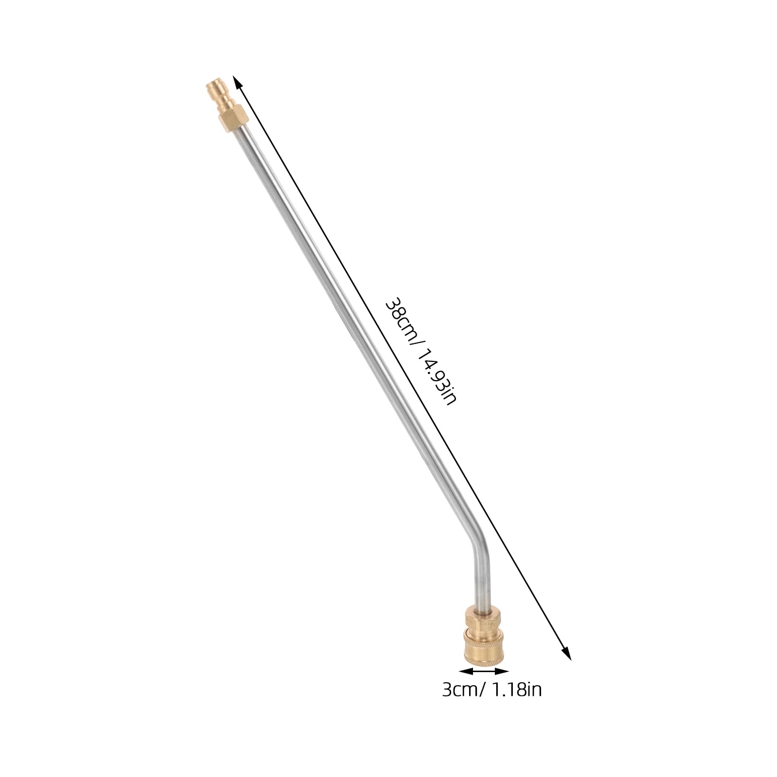 Yardenfun Curved High Pressure Washer Extension Lance Bar with Quick Car and Home Cleaning for Agricultural Irrigation and Gutter Cleaning