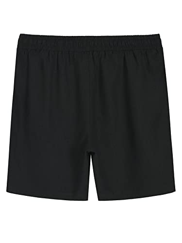 Weintee Women's 7" Inseam Plus Size Linen Shorts with Pockets 2X Black