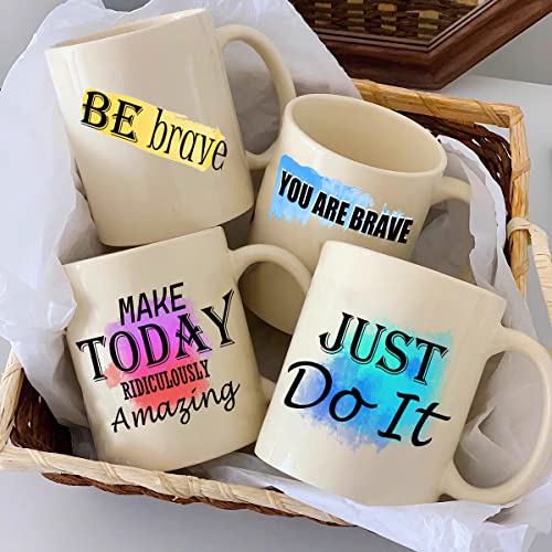 Rub-On Rainbow Quotes & Stickers: Aesthetic Motivational & Thought-Provoking Decals (DIY Party Pack of 17 Pcs - Color1)