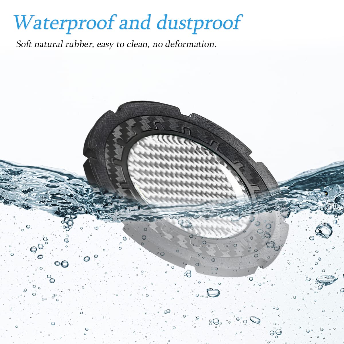 AUCELI 2 PCS Car Cup Holders, 2.75 Inch Carbon Fiber Coasters, Non-Slip Bottle Pad Embedded in Cup Mat, Durable Insert Drink Coaster, Universal Vehicle Interior Accessories (Silver/StyleB)