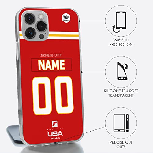 Football Phone Case Kansas City USA Customize Your Name and Number Silicone Transparent - Compatible iPhone and Samsung (Samsung Galaxy A04)