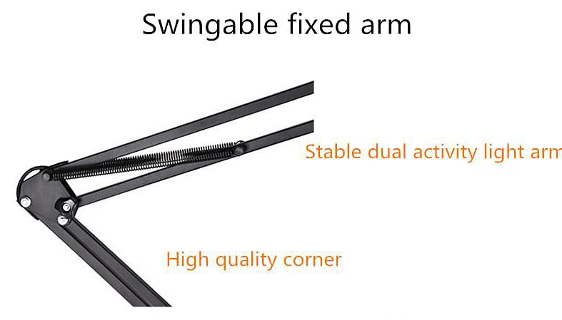 Metal Floor Lamp, Adjustable Architect Swing Arm Standing Lamp with Heavy Duty Base, Eye-Caring Reading/Drawing Lamp with On/Off Switch for Living Room, Bedroom, Study Room, Office