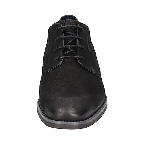 bugatti Men's City Business lace Shoes, Black White, 11