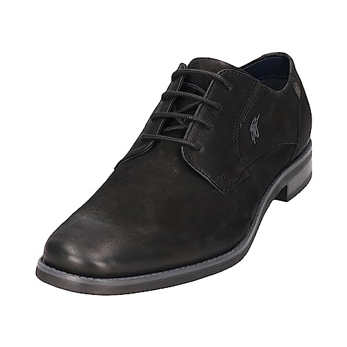 bugatti Men's City Business lace Shoes, Black White, 11