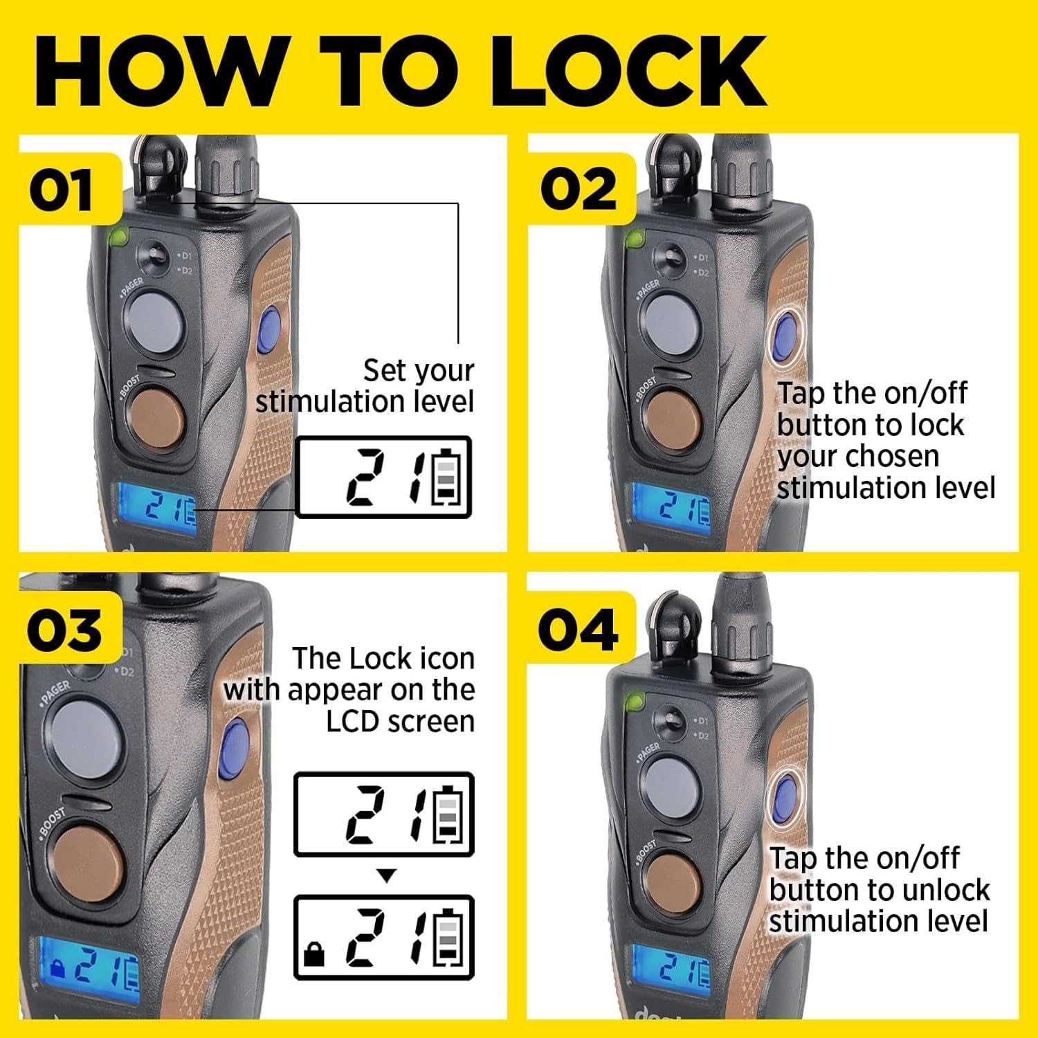 Dogtra ARC HANDSFREE Plus Boost and Lock, Remote Dog Training E-Collar, HANDSFREE Square for Discreet Control, Waterproof, Rechargeable, 3/4-Mile Range, 1 Dog Expandable System Medium, Large Dogs