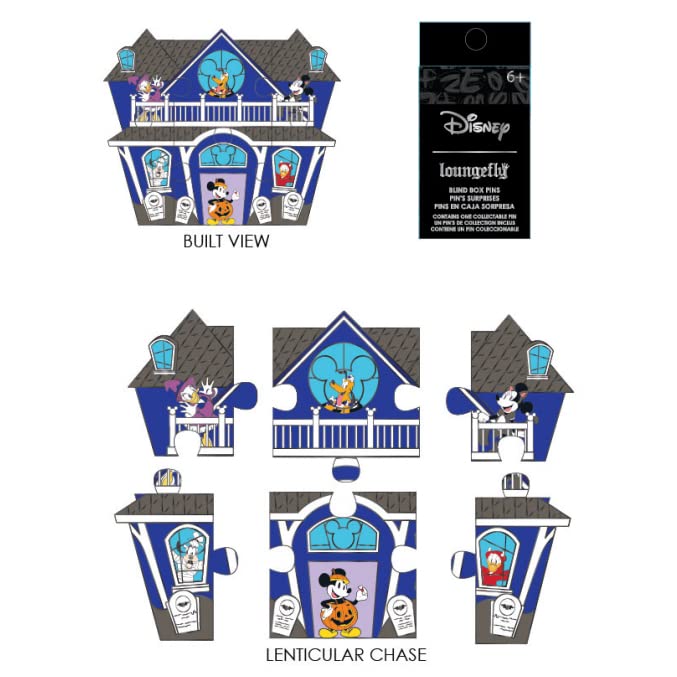 Loungefly Disney Mickey & Friends Haunted House Blind Box Pins [ONE RANDOM PIN]