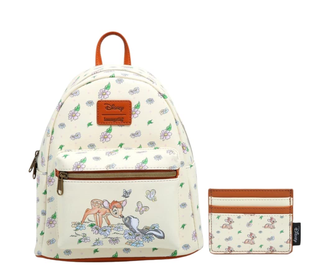 FashionFritz & Little Bitz custom bundle - Bundle contains One Disney Bambi themed mini backpack & one Disney Bambi themed cardholder