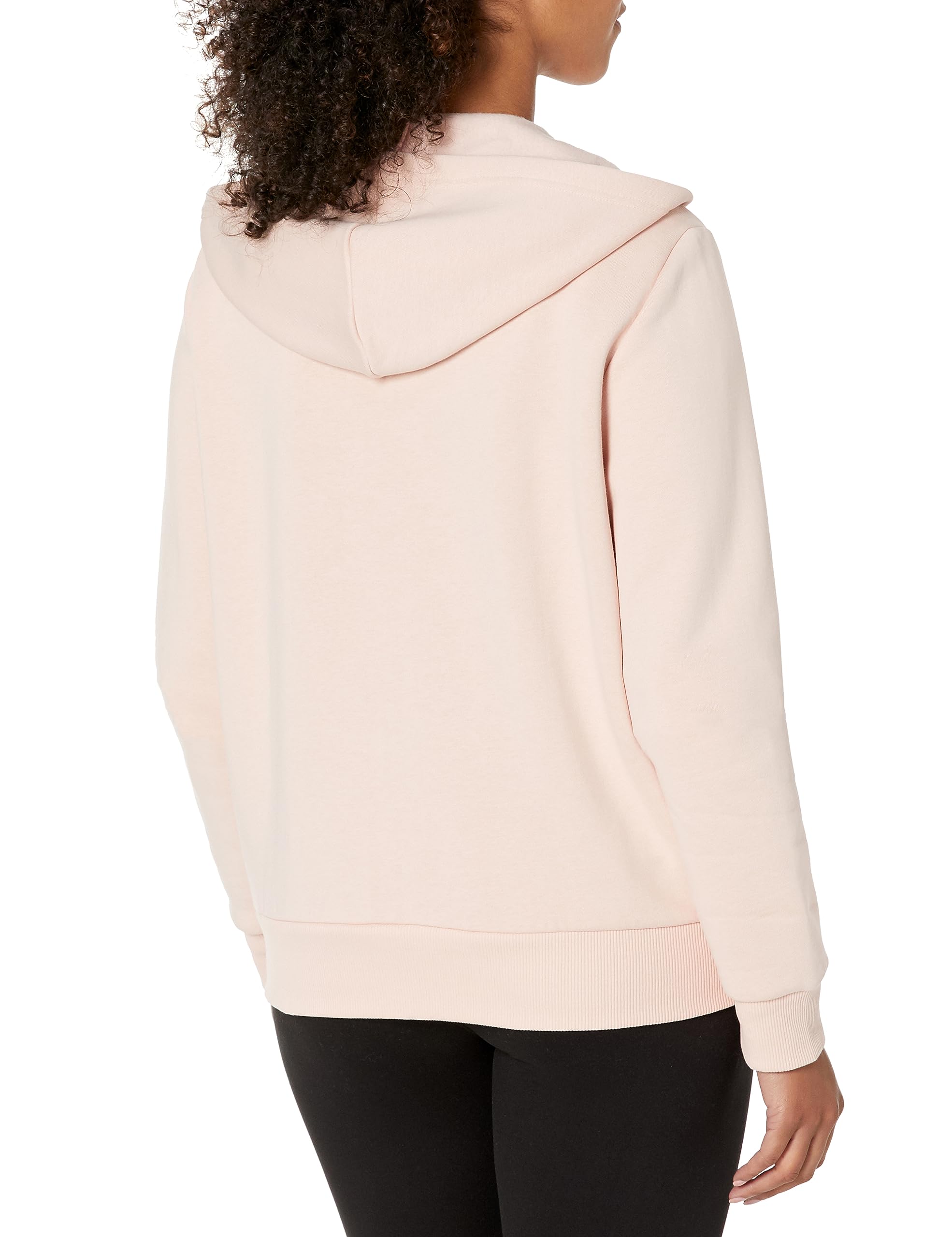Reebok Women's Identity Small Logo Fleece Full Zip Hoodie Sweatshirt, Possibly Pink, Medium