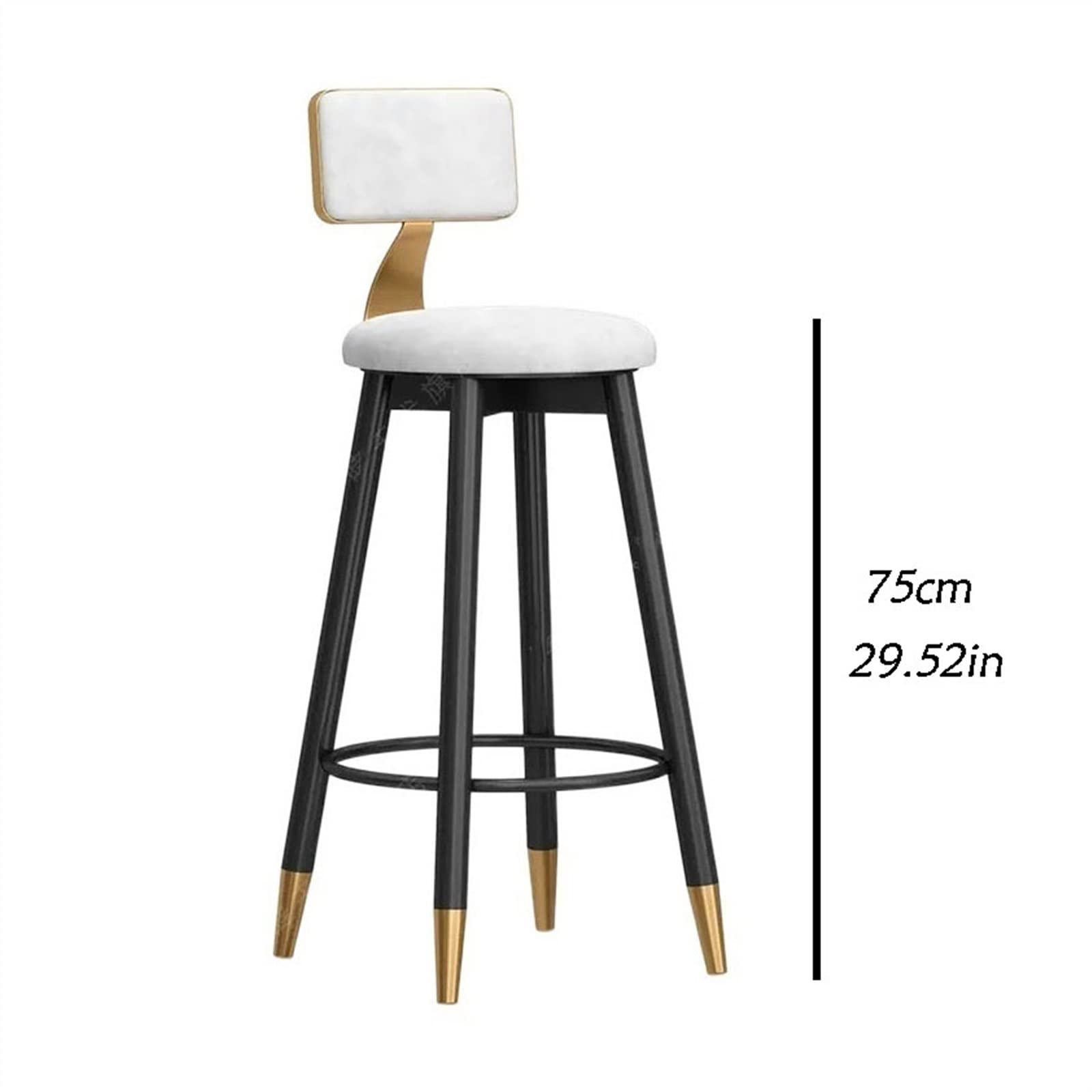 Bar Height Stool 75cm/29.52 Inch Modern Fashion Front Desk Stool Bar Chair with Backrest Practical Dining Chair Counter Height Barstool (Color : Gray) (Bigblue Mug)