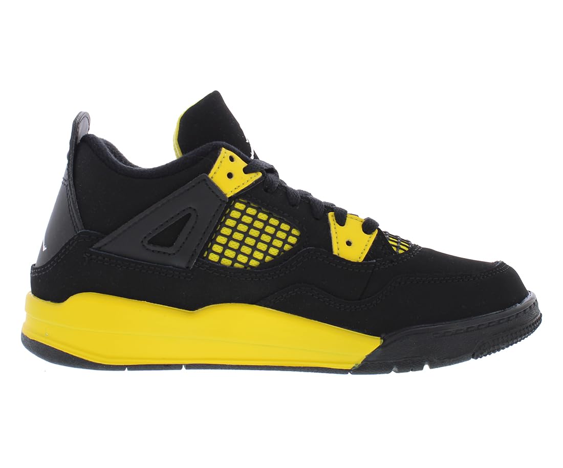 Jordan 4 Retro Little Kids Shoes Size - 13 Black/White