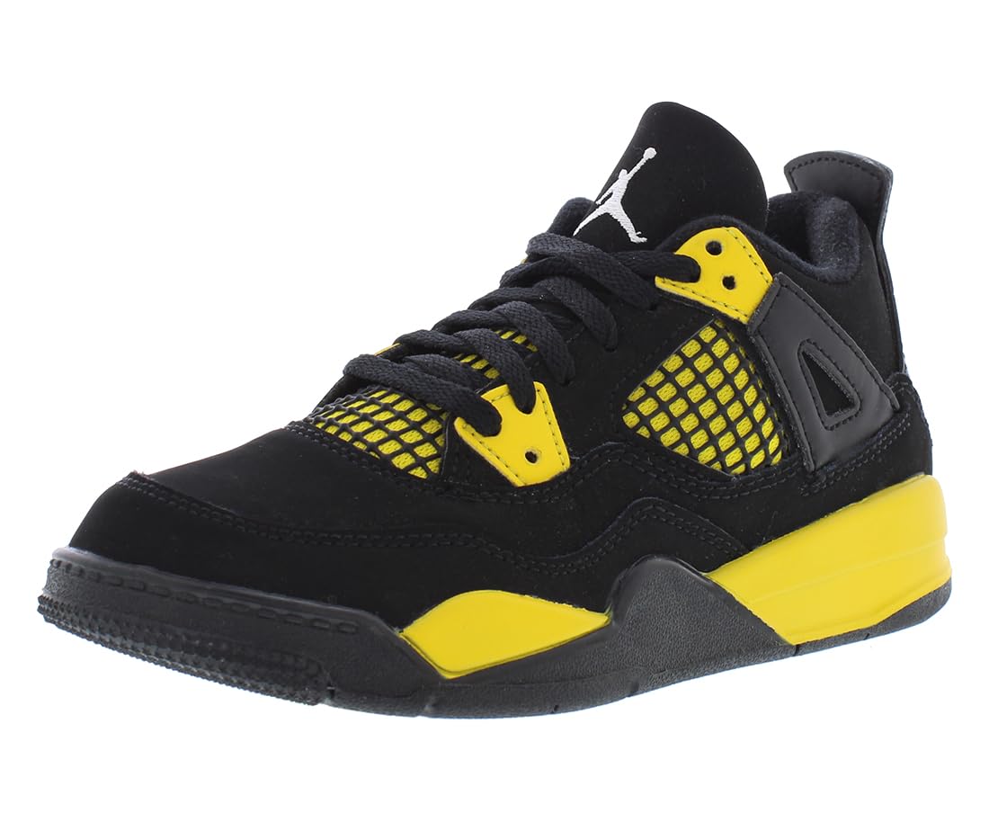 Jordan 4 Retro Little Kids Shoes Size - 13 Black/White