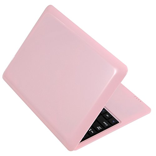 Goldengulf 10.1 Inch Portable 8GB Computer Laptop PC Quad Core Android 6.0 Mini Netbook Slim and Lightweight Notebook Webcam Netflix YouTube Player Flash (Pink)