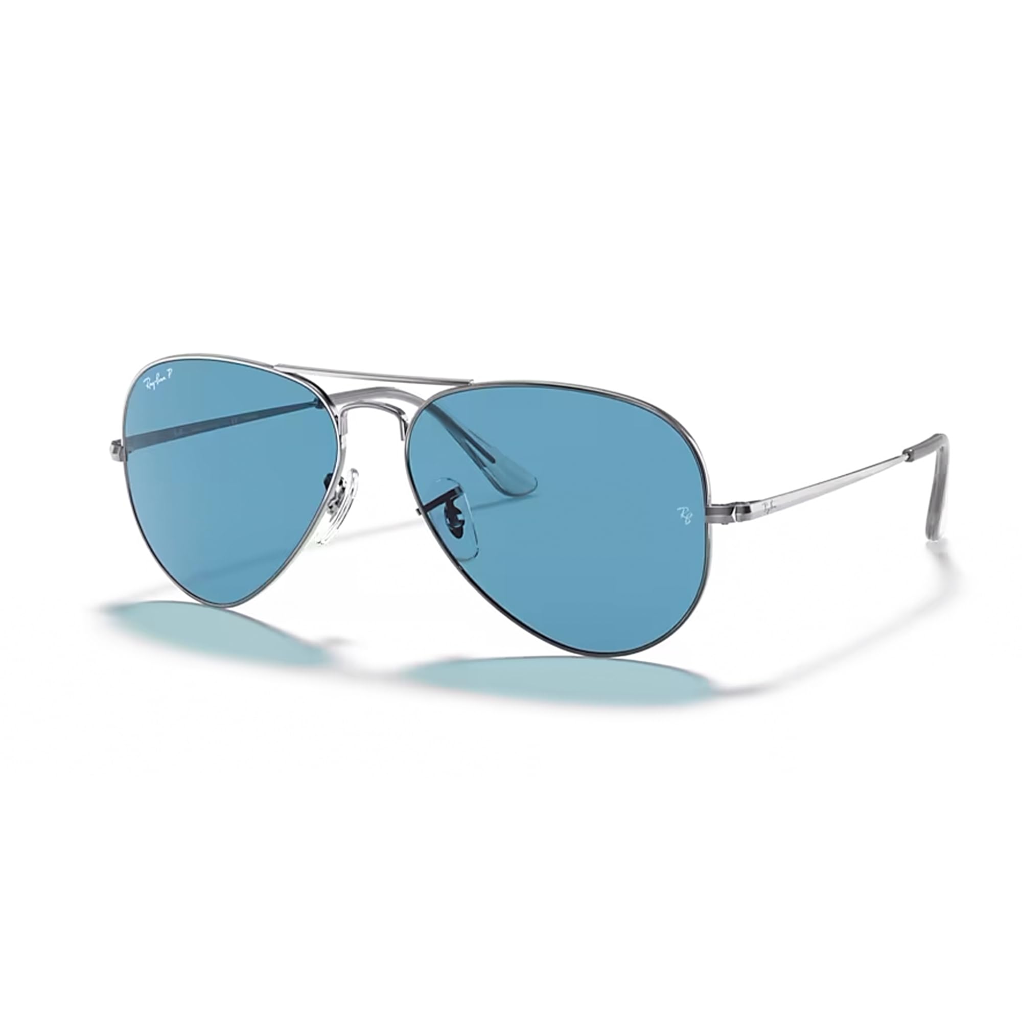 Ray-Ban Aviator Metal II RB3689 004/S2 62MM Gunmetal/Blue Polarized Aviator Sunglasses for Men for Women + BUNDLE With Designer iWear Eyewear Kit
