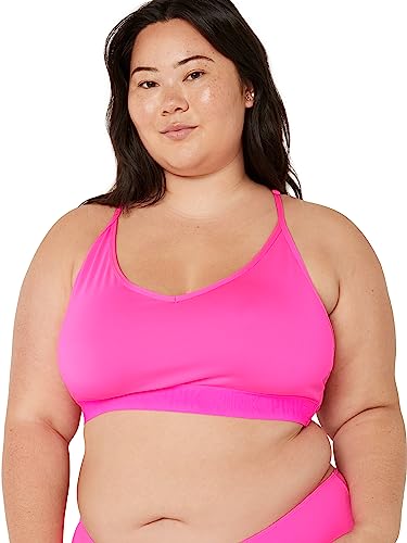 Victoria's Secret Pink Ultimate Racerback Sports Bra, Low Impact Bras for Women, Athletic, Pink (XL)