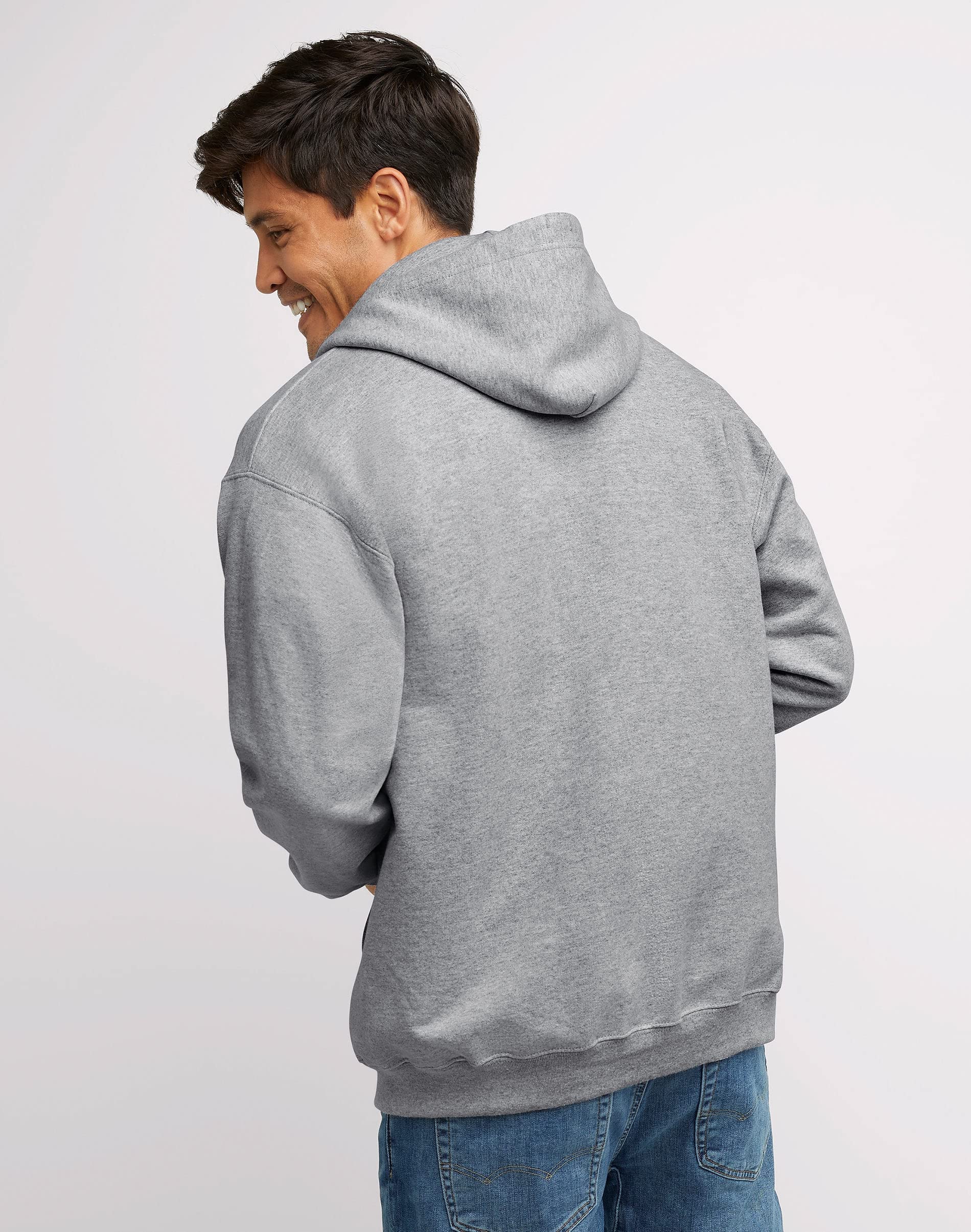 Hanes Ultimate Full-Zip Hoodie, Men's Hooded Fleece Sweatshirt with Zipper, Dark Chocolate