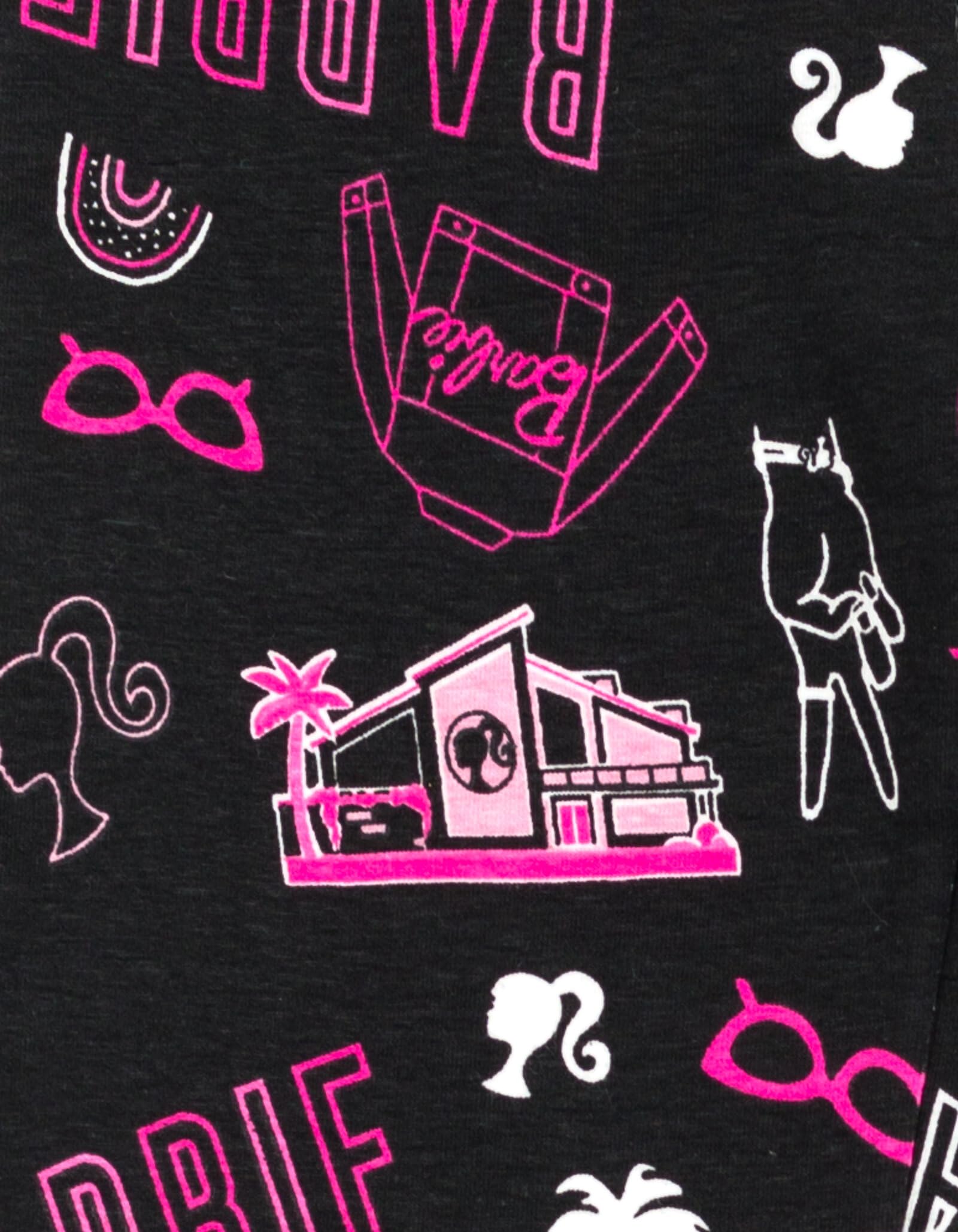 Barbie Little Girls T-Shirt and Pants Pink/Black 7-8