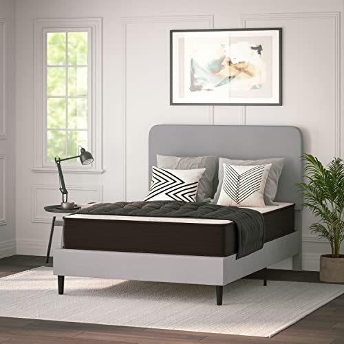Flash Furniture Dream 10" Hybrid Spring and Foam Mattress in a Box, High Density Foam and Spring Hybrid Mattress for Pressure Relief, Full