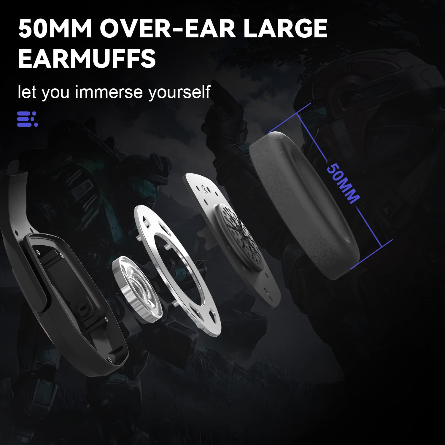 SADES Stereo Gaming Headset 3.5mm for P'S4 PC X'box One P'S5 Controller, Noise Cancelling Over Ear Headphones with Mic, Soft Memory Earmuffs for Multi-Platforms