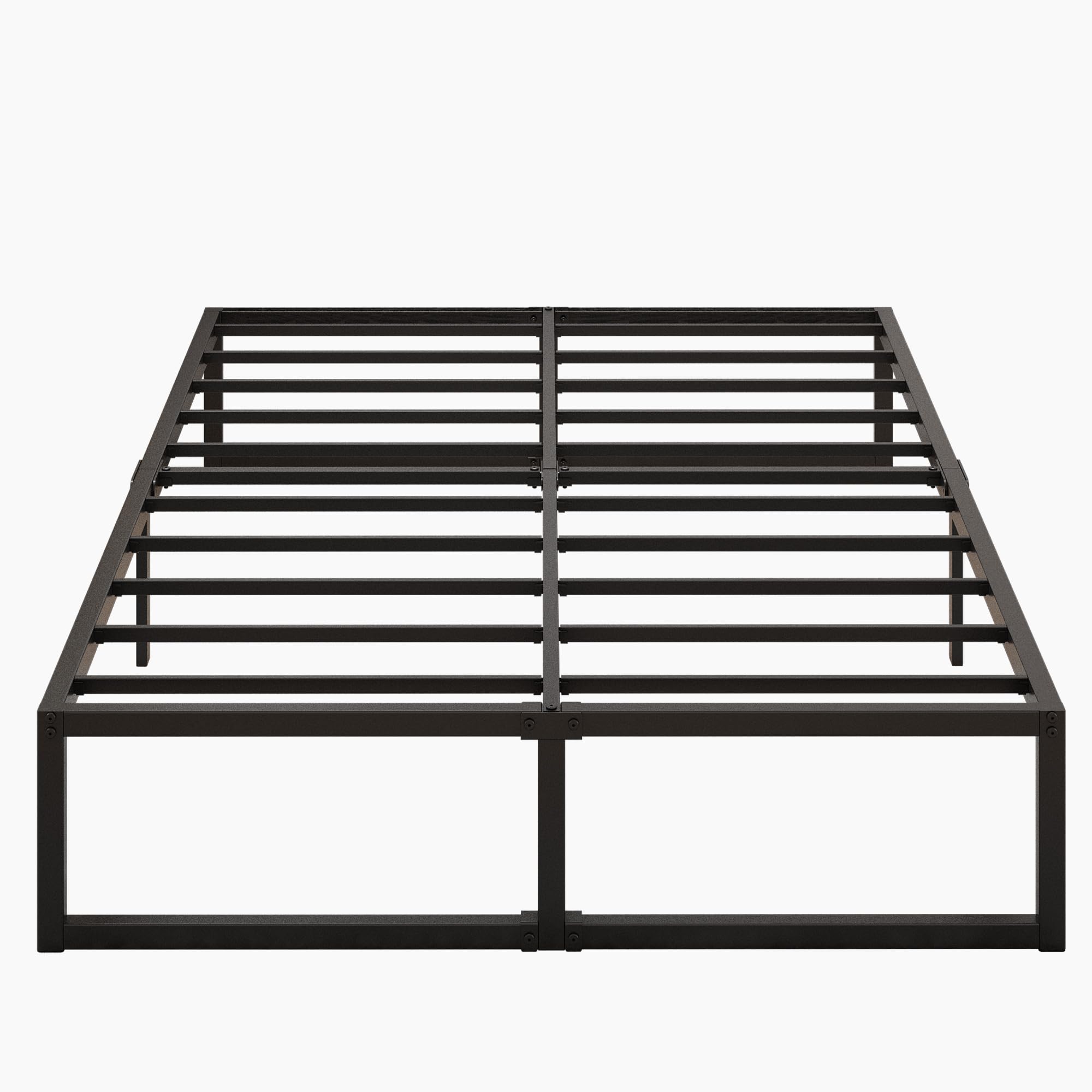 Lutown-Teen 14 Inch California King Bed Frames No Box Spring Needed Heavy Duty Metal Cal King Platform for Mattress Foundation, Noise Free, Easy Assembly, Black