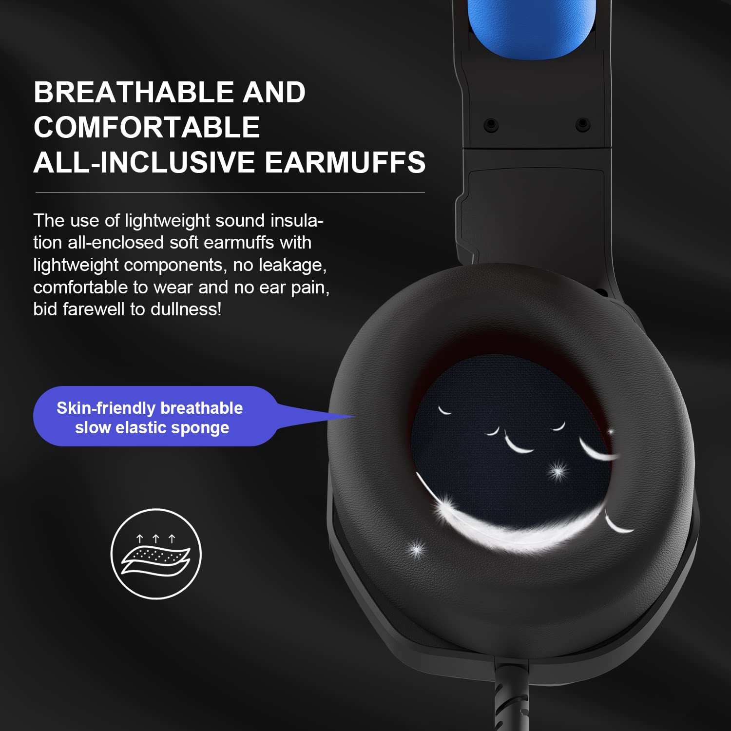 SADES Stereo Gaming Headset 3.5mm for P'S4 PC X'box One P'S5 Controller, Noise Cancelling Over Ear Headphones with Mic, Soft Memory Earmuffs for Multi-Platforms