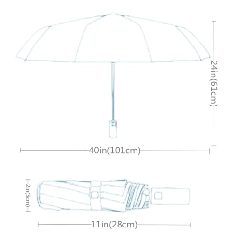 SUTMDO Umbrellas for Rain,Sun UV Umbrella, Travel Umbrella, Automatic, Strong Steel Shaft, Folding and Portable Umbrella (30bai)