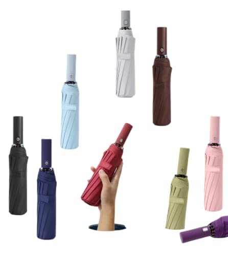 SUTMDO Umbrellas for Rain,Sun UV Umbrella, Travel Umbrella, Automatic, Strong Steel Shaft, Folding and Portable Umbrella (30bai)