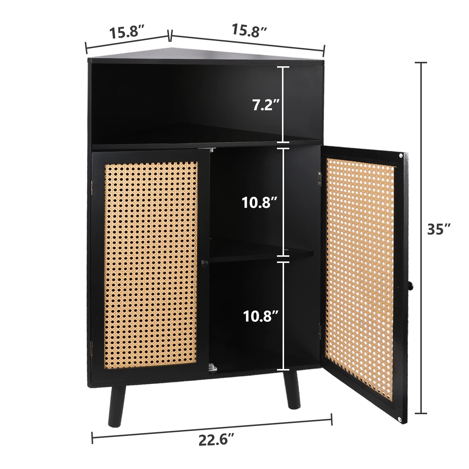 ZYBT Corner Cabinet Organizer with Doors